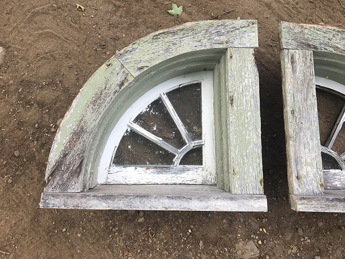 Circa 1850 Quarter Window Sash Pair